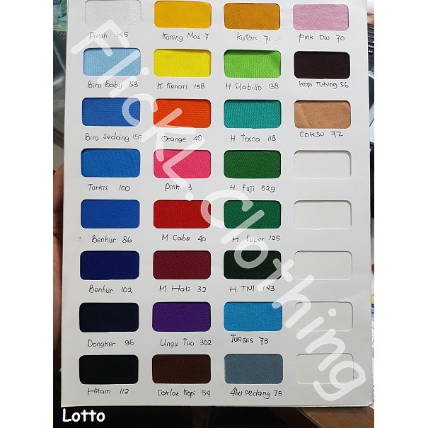 Jual Kain Lotto Polyester Bahan Lotto PE Polos Kilo | Shopee Indonesia