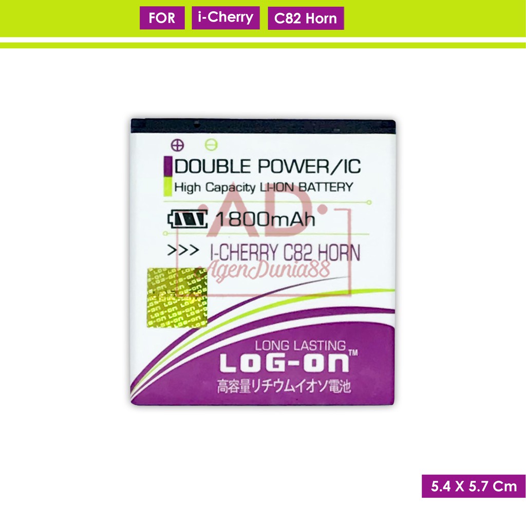 Jual BATERAI iCHERRY C82 HORN - LOG ON DOUBLE POWER BATTERY | Shopee Indonesia
