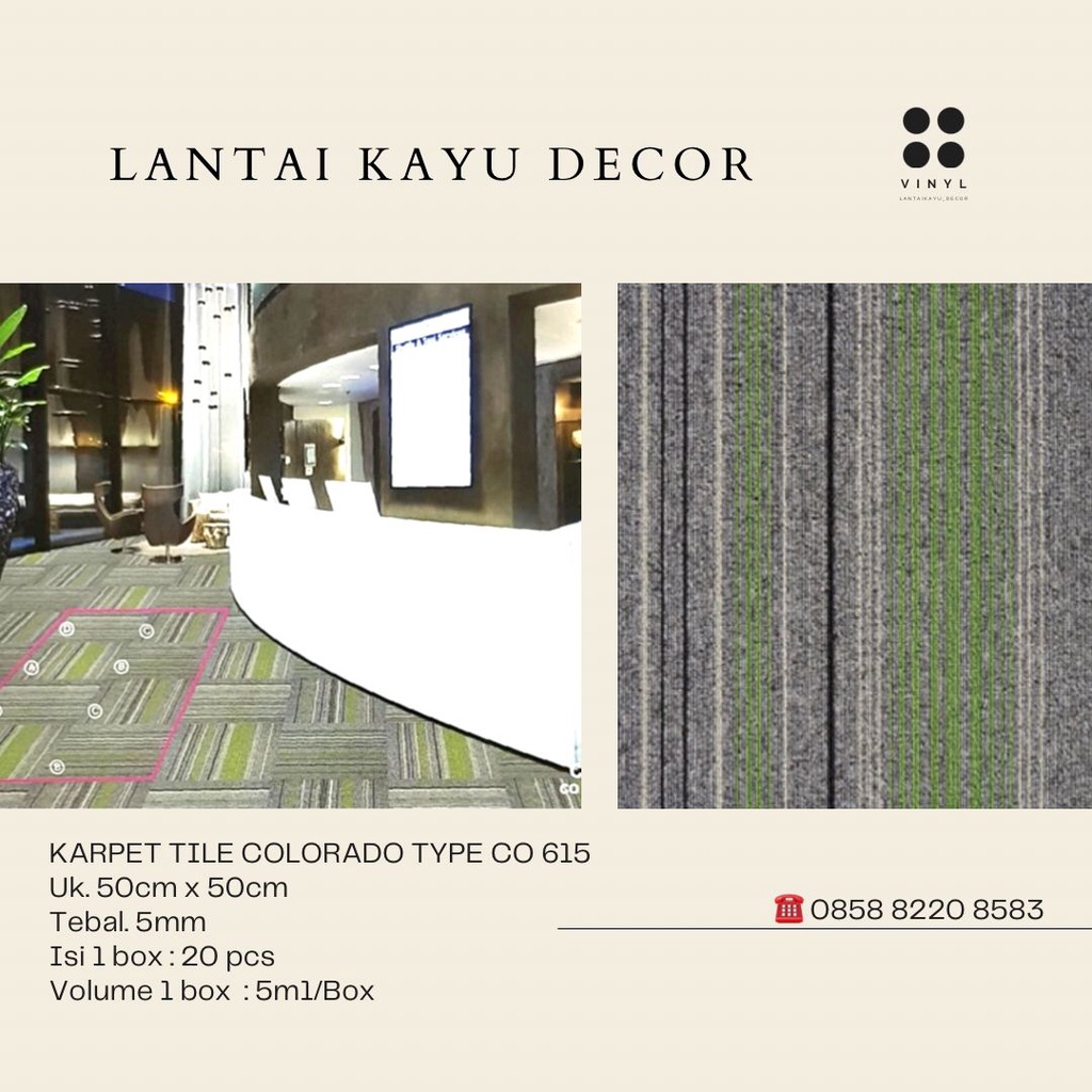 Jual Karpet Tiles Colorado 50cm x 50cm type CO 615 | Shopee Indonesia