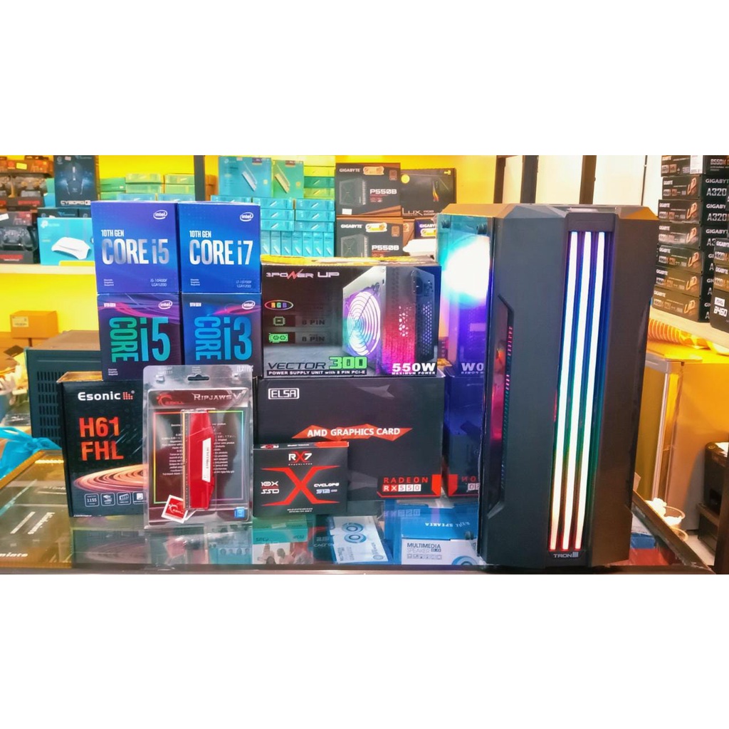 Jual PC GAMING CORE I3 10100F /RAM 16GB/SSD 512GB/VGA RX550 4GB/CASE GAMING | Shopee Indonesia