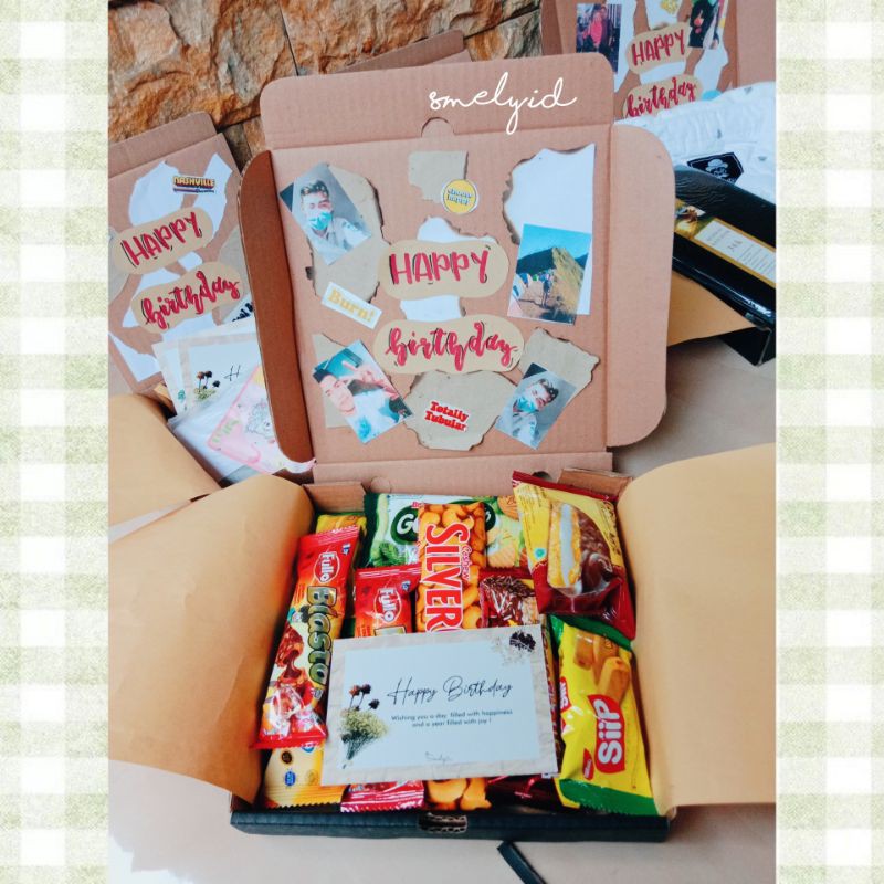 Jual GIFT BOX FULL SNACK (LETTERING) | Shopee Indonesia