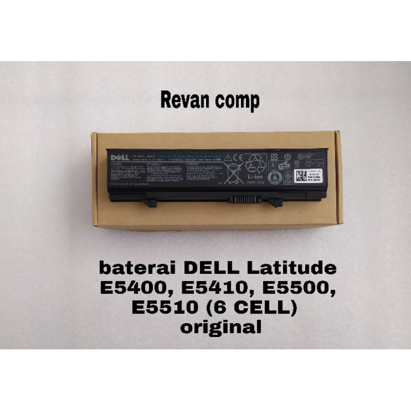Jual baterai DELL Latitude E5400, E5410, E5500, E5510 (6 CELL) original | Shopee Indonesia