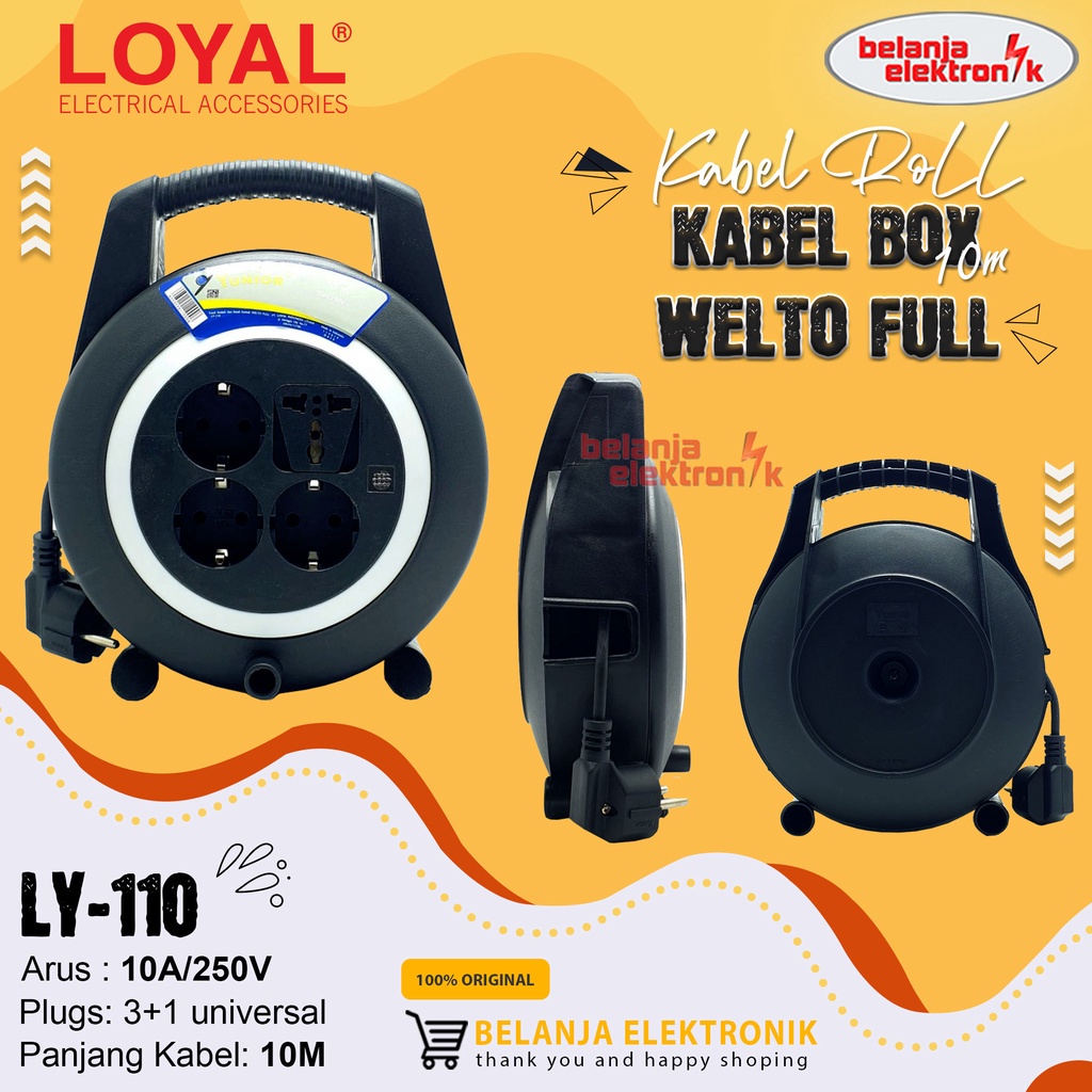 Jual KABEL ROLL / KABEL BOX WELTO FULL 10 METER LOYAL LY-110 | Shopee ...