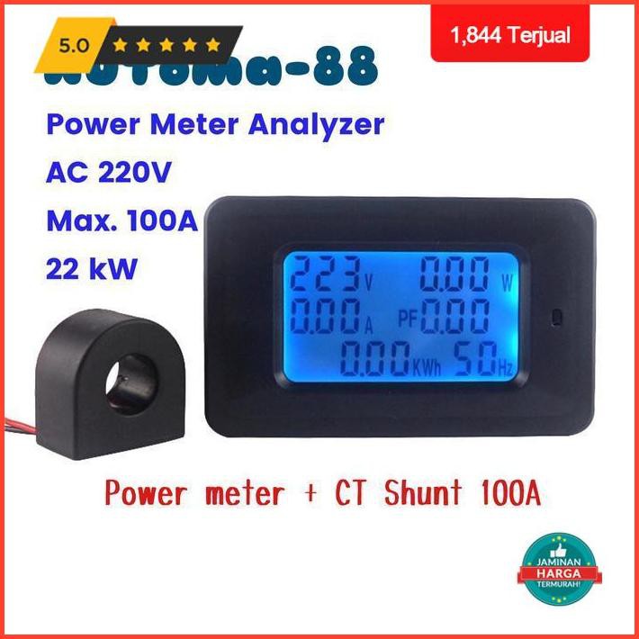 Jual 6 In 1 Alat Ukur Listrik 100A Power Monitor Ac 220V Meteran Kwh ...