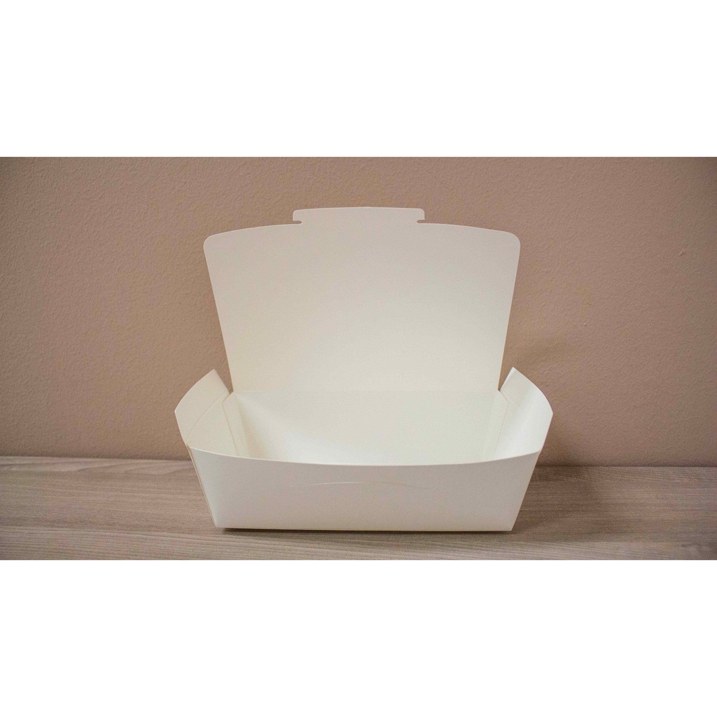 Jual Kardus Makanan Putih Polos Paper Lunch Box Putih Ukuran L | Shopee ...