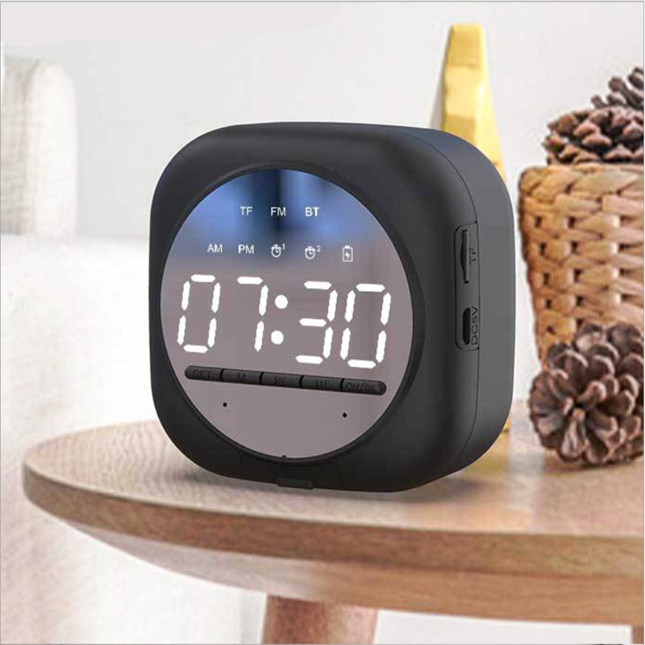 Jual Speaker Jam Bluetooth Mini Versi 5.0 + Alarm dan Radio Q12 ...