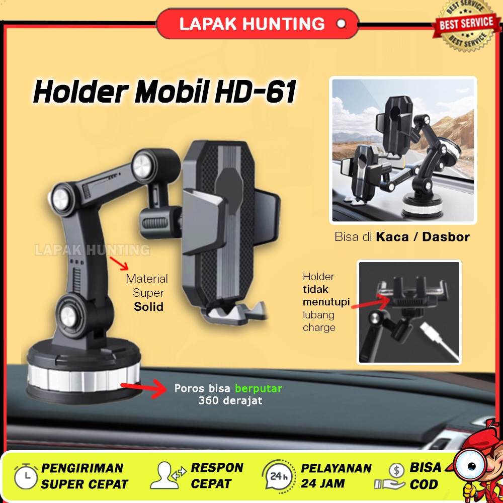 Jual HOLDER HP MOBIL 4IN1 HD61 HOLDER MOBIL DASHBOARD KACA MEJA LEMARI ...