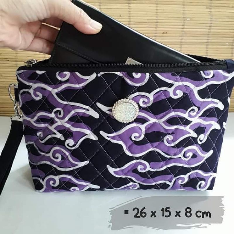 Jual Pouch kain batik /Pouch batik/handbag batik | Shopee Indonesia