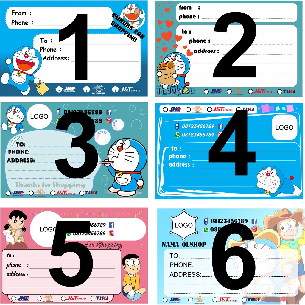 Jual Stiker Olshop - Stiker Label Pengiriman Online Shop Seri atau Tema ...