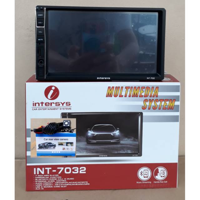 Jual Paket head unit double din deckless Intersys INT 7032 dan kamera ...