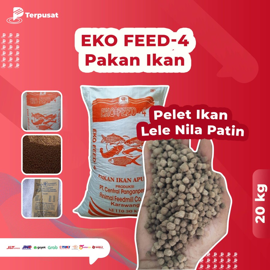 Jual Per 20 Kg Eko Feed-4 4mm Pelet ikan Makanan ikan Pakan Ikan Lele ...