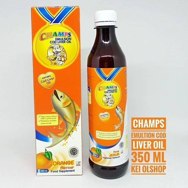 Jual Champs Emulsion Botol COD Liver Oil Sirup Rasa Jeruk isi 350ML ...