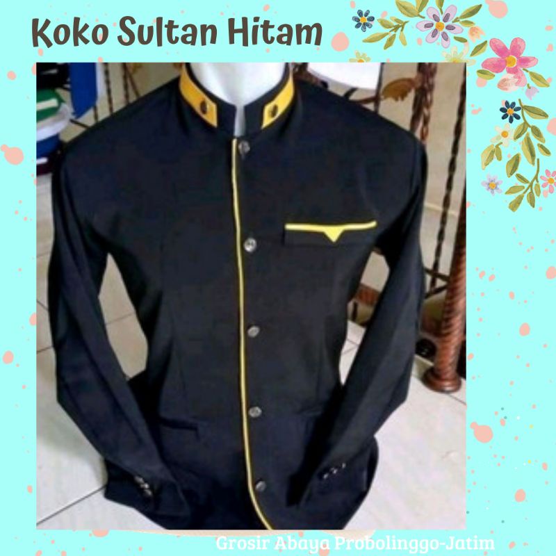 Jual KOKO SULTAN(JAS+KOKO) Hitam list kuning | Shopee Indonesia