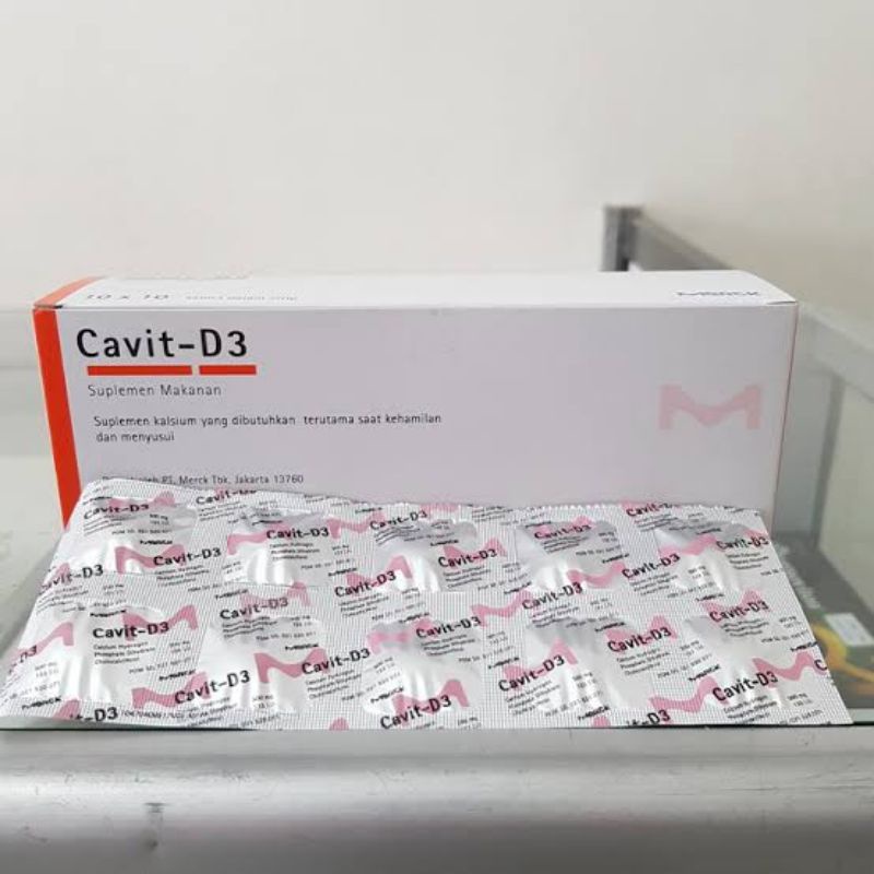 Jual Cavid D3 Vitamin D dan kalsium Suplemen Makan satu strep isi 10 ...