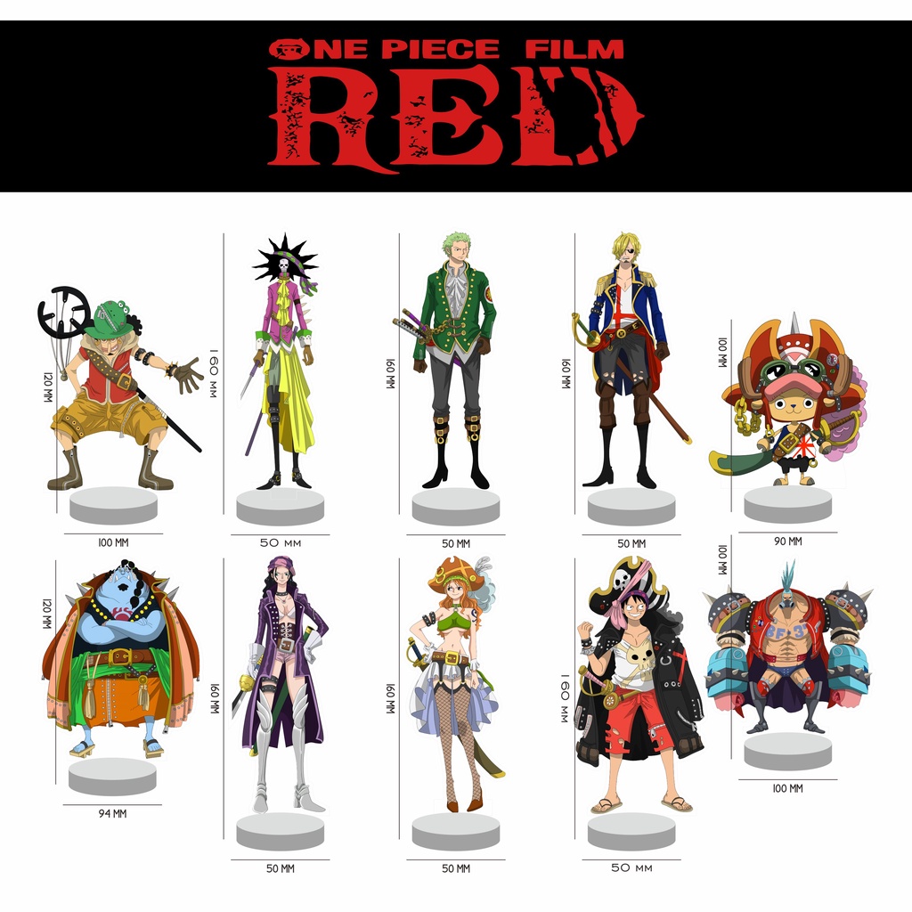 Jual Stand Figure One Piece Film RED Akrilik standee Acrylic Shanks Uta ...