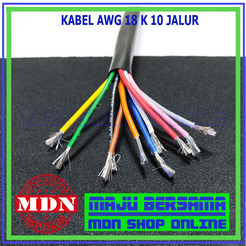 Jual Kabel AWG 18 Kecil 10 Jalur Original | Shopee Indonesia