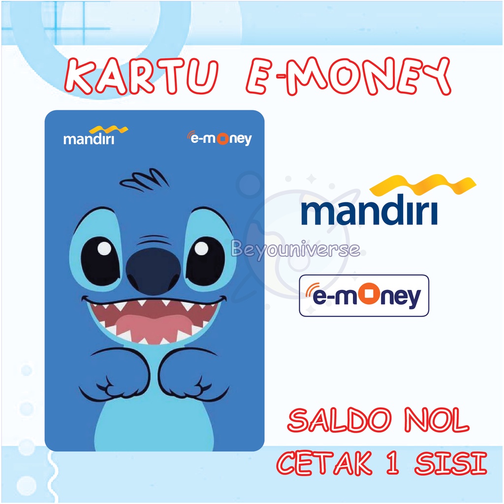 Jual Kartu E-Money Mandiri Etoll Lilo Stitch Anime Cute Kartun Lucu ...