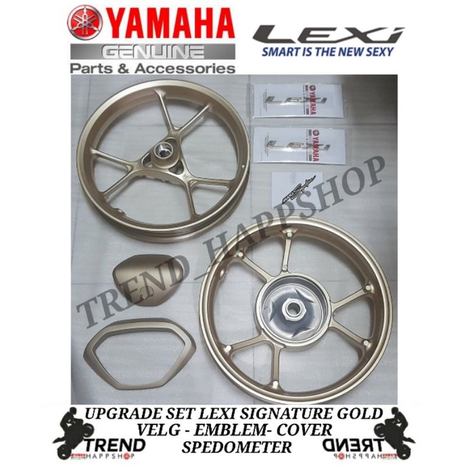 Jual UPGRADE SET LEXI SIGNATURE GOLD ( VELG-EMBLEM-COVER STANG ...