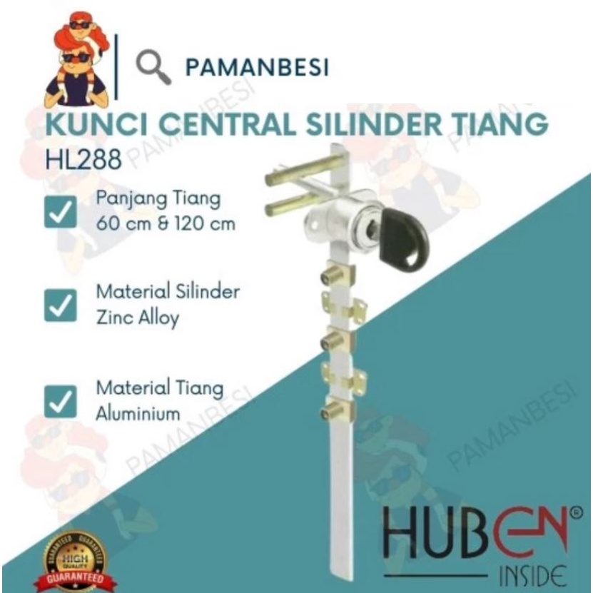 Jual Kunci Sentral Depan Central Lock HL 288 HUBEN (Silinder) | Shopee ...