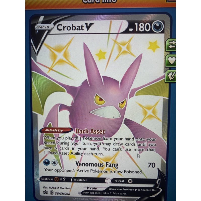 Jual Shiny Crobat V Pokemon TCG Online Card | Shopee Indonesia