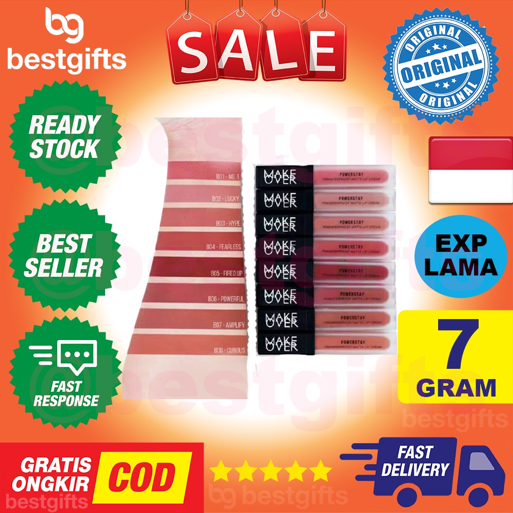 Jual MAKE OVER MAKEOVER POWERSTAY TRANSFERPROOF MATTE LIP CREAM ...