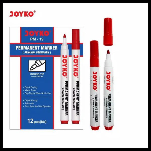 Jual Permanent Marker / Spidol Permanen Joyko [ tidak bisa hapus] {1 ...
