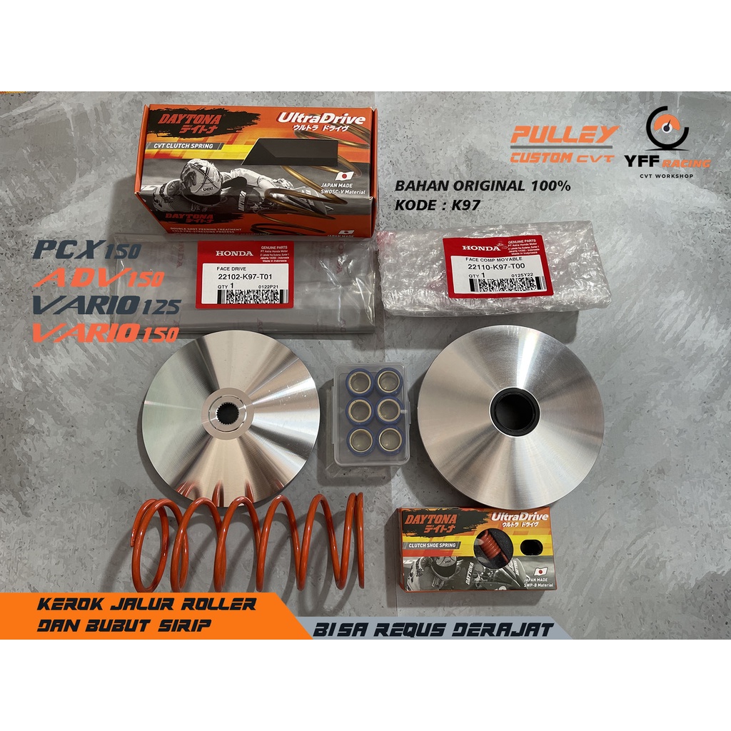 Jual Paket Upgrade Pulley Rumah Roller custom racing bubut racing ...