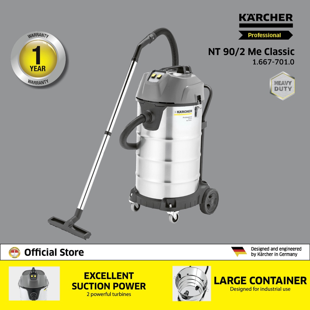 Jual Karcher NT 90/2 Me Classic *EU 2300W 90L Vacuum Cleaner Wet & Dry | Shopee Indonesia