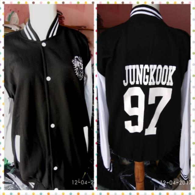 Jual Varsity/jaket/baseball bts/jungkook/suga/taehyung/jin/jhope ...