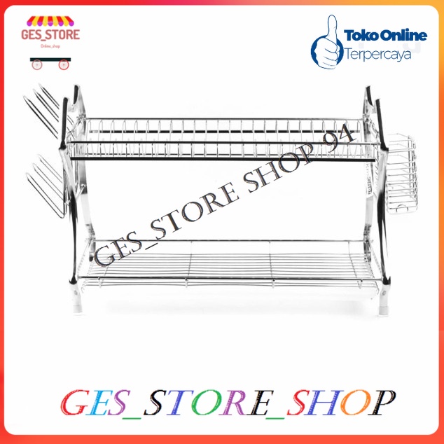 Jual Rak Piring Stainless Steel/rack piring/rack dapur | Shopee Indonesia