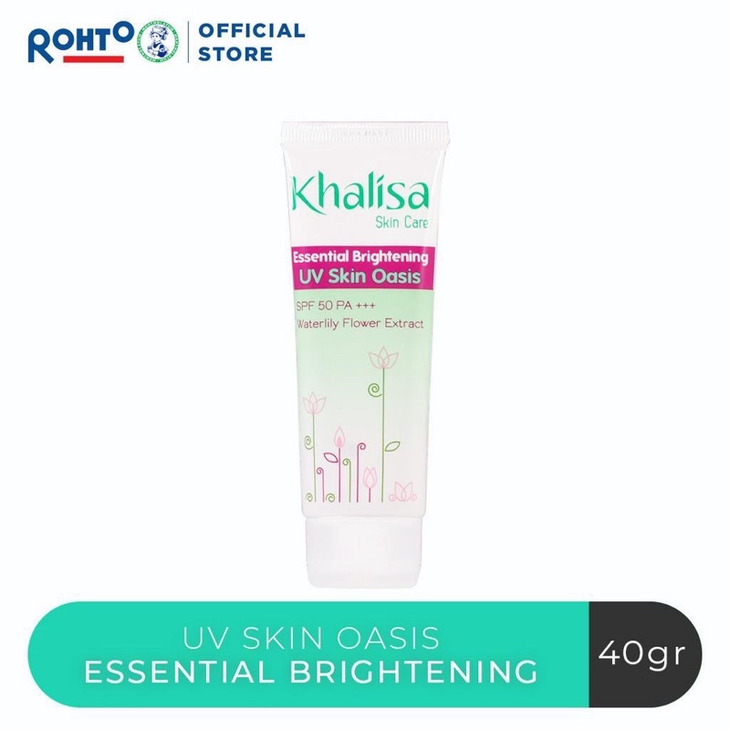 Jual KHALISA ESSENTIAL BRIGHTENING UV SKIN OASIS 40gr | Shopee Indonesia