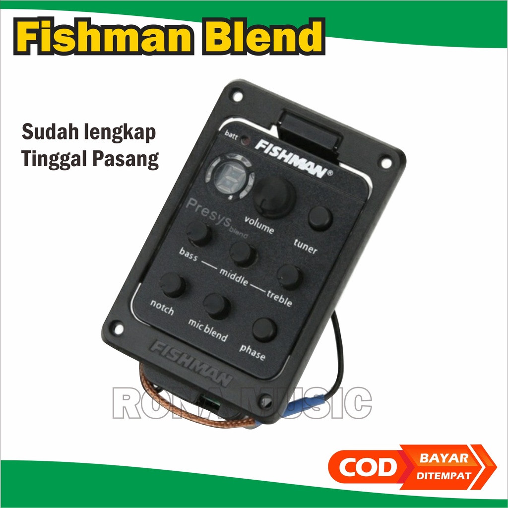 Jual Equalizer Gitar Fishman presys Blend Preamp Gitar Akustik Amplifier Gitar Tuner | Shopee ...