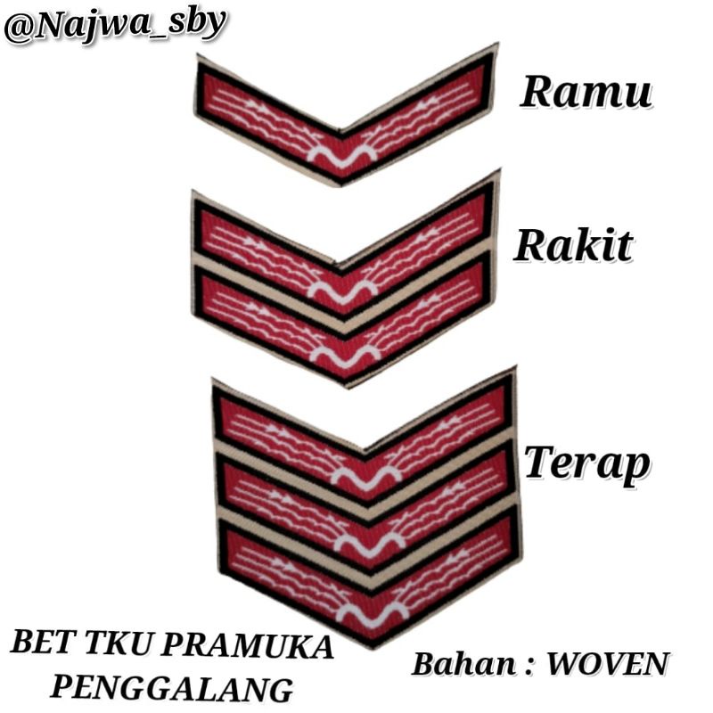 Jual BET / BADGE ( WOVEN ) TKU PRAMUKA | RAMU RAKIT TERAP | Shopee ...