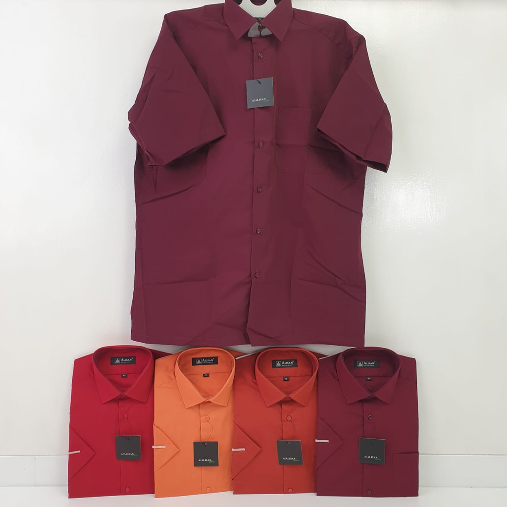 Jual ALISAN Kemeja Polos MERAH Lengan Pendek Warna 3 Reguler Fit ... Jual ALISAN Kemeja Polos MERAH Lengan Pendek Warna 3 Reguler Fit ...