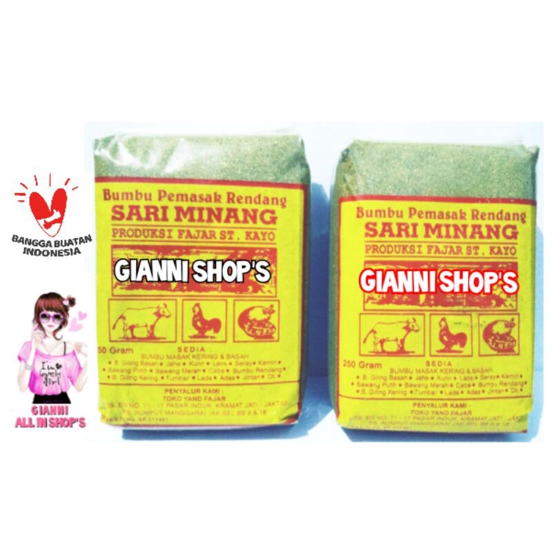 Jual BUMBU RENDANG SARI MINANG SARIMINANG 250Gr 250 Gr | Shopee Indonesia