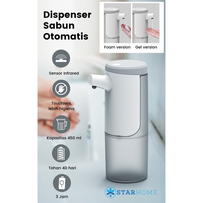 Jual Dispenser Sabun Sensor Otomatis StarHome Tempat Sabun Cair Sensor ...