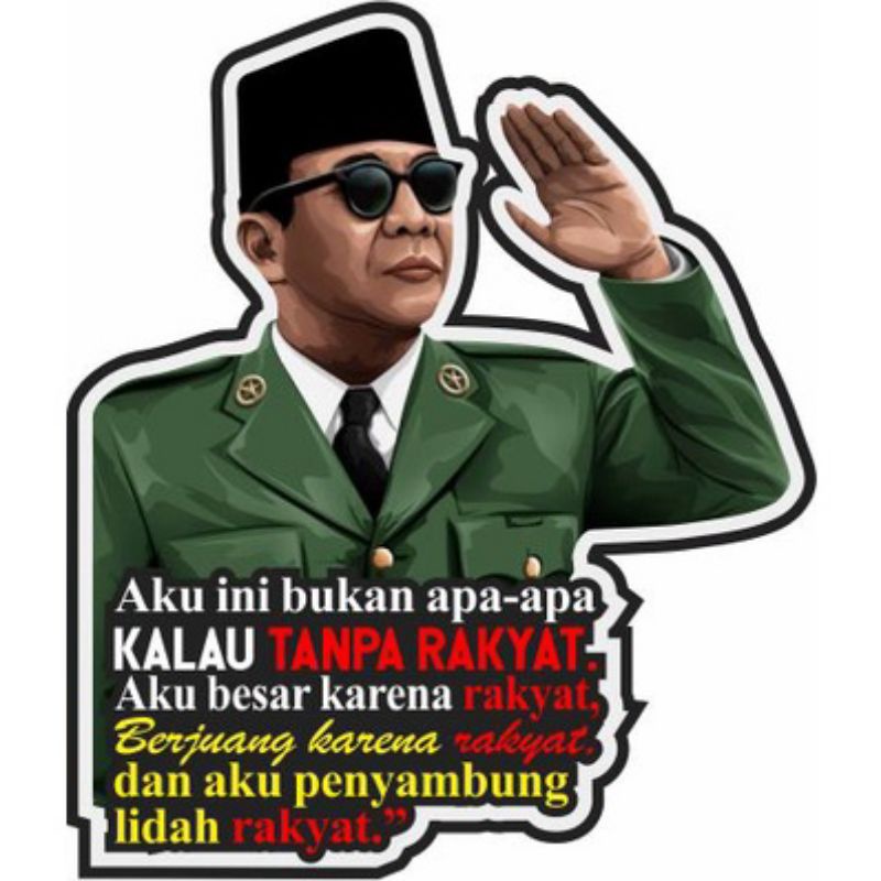 Jual sticker printing soekarno untuk body/kaca pintu mobil,truck,dll ...