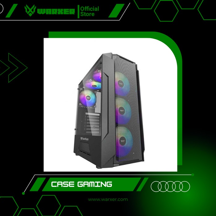 Jual aigo darkFlash Leo Black - Iron Mesh Mid Tower Gaming Case ...