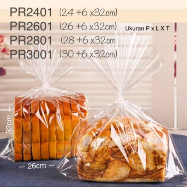 Jual Plastik Roti Bening/Packaging Roti Tawar/ Kemasan Roti | Shopee ...