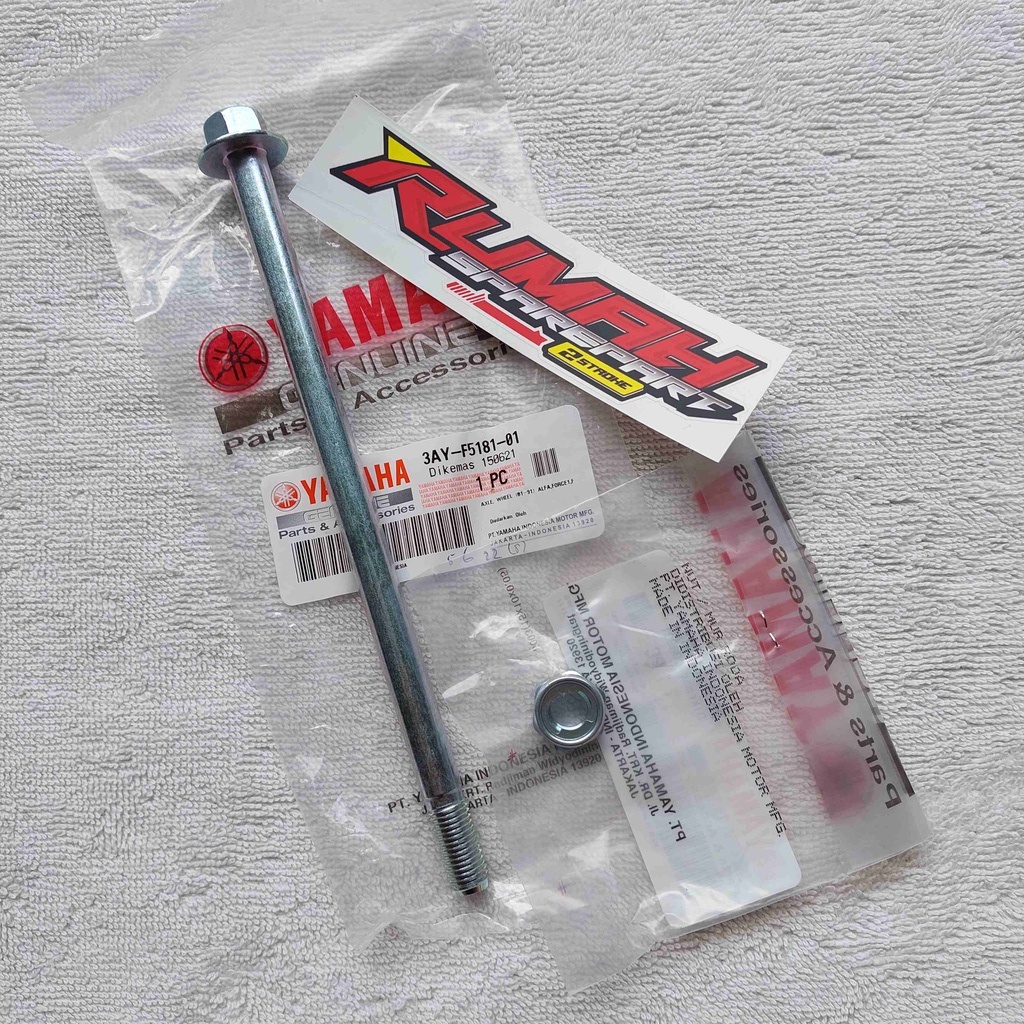 Jual AS RODA DEPAN DAN MUR AS RODA DEPAN SET F1ZR ALFA MIO KARBU NOUVO ...