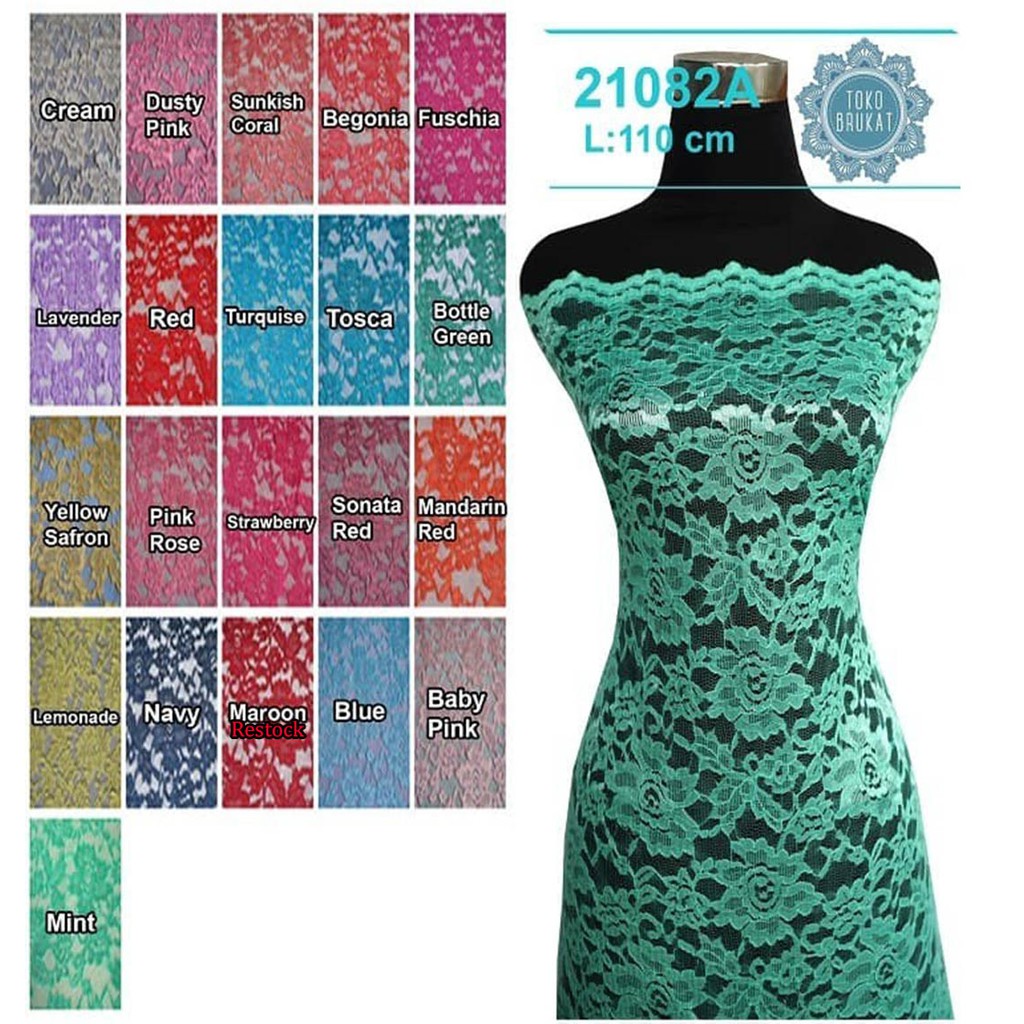 Jual Kain Brukat Premium / Kain Brokat - 21082A (Per 0,25 meter ...