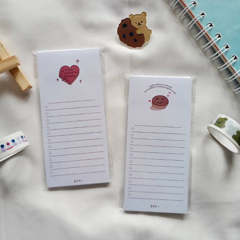 Jual Sticky Notes List Cake | 50 lembar memo korea lucu simpel love ...