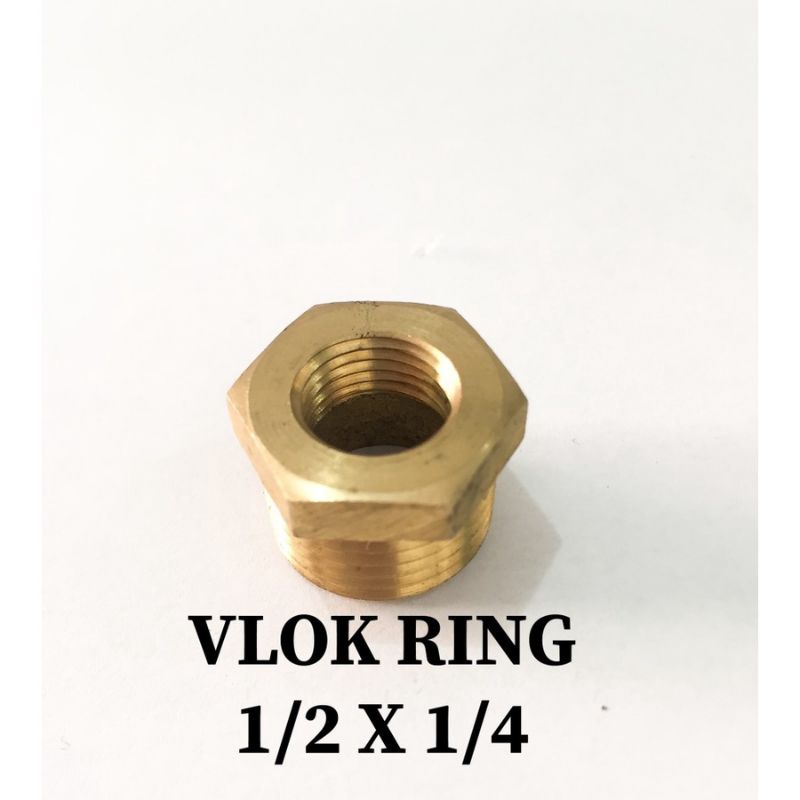 Jual verlop ring 1/4 x 1/2 flugring 1/2 x 1/4 kuningan vlok ring ...