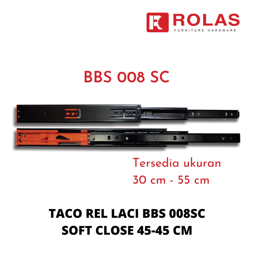 Jual REL LACI 45 CM TACO / TACO REL LACI BBS 008SC SOFT CLOSE 45-45 ...