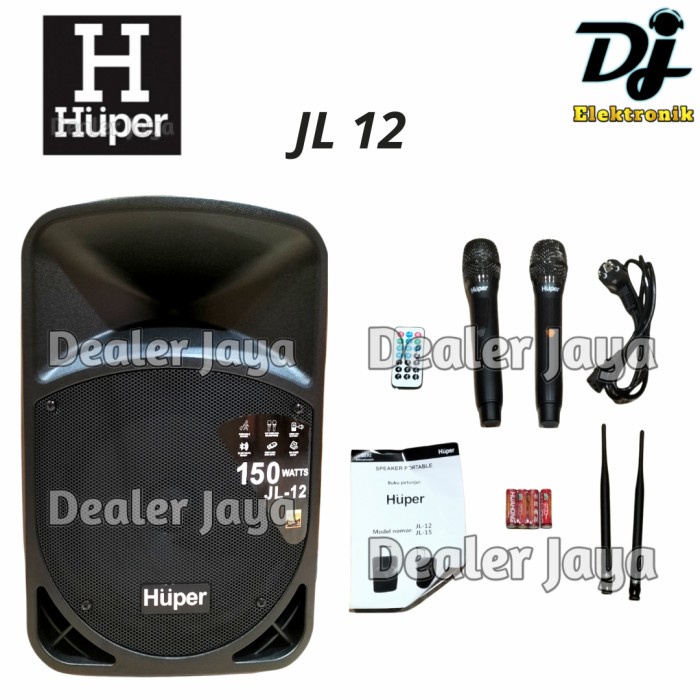 Jual Speaker Portable Huper JL12 / JL 12 - 12 inch | Shopee Indonesia