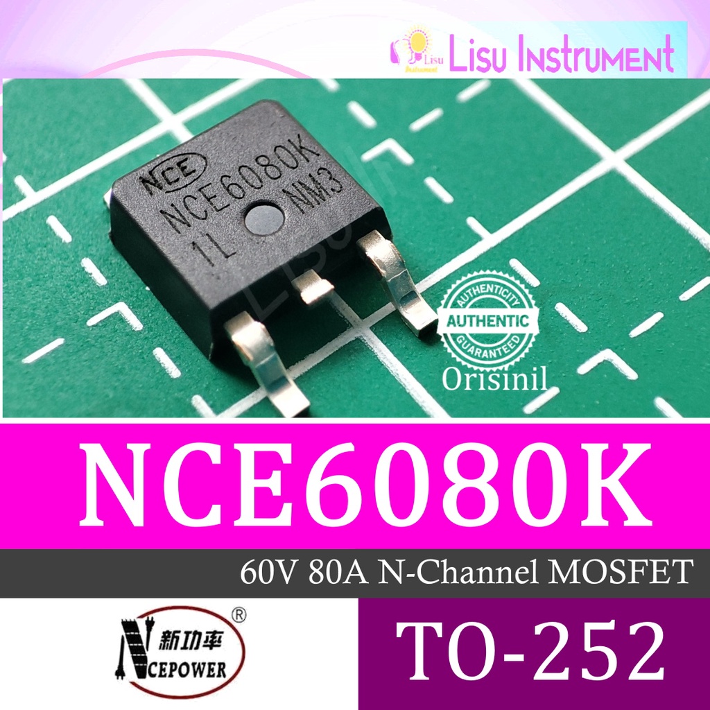 Jual NCE6080K 60V 80A N-Channel Enhancement Mode Power MOSFET TO-252 Wuxi NCE Power ...