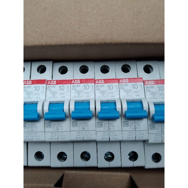 Jual MCB ABB 10a 10 Amper asli pln | Shopee Indonesia