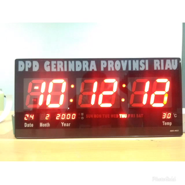 Jual SONIFER Jam Dinding Digital FREE REQUEST NAMA LED Alarm Clock 46 x ...