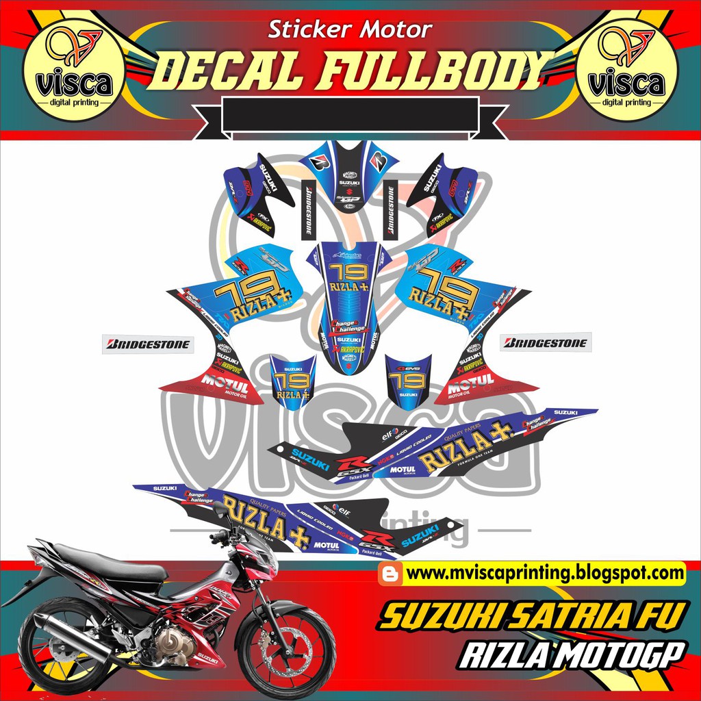 Jual STIKER VARIASI MOTOR SATRIA FU DECAL STRIPING FULL BODY SATRIA FU ...