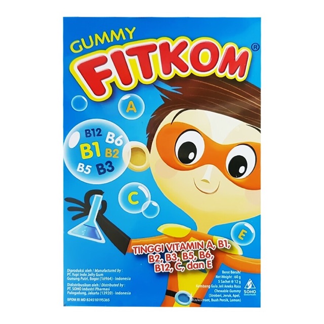 Jual FITKOM Gummy Vitamin All Varian 12gr | Shopee Indonesia